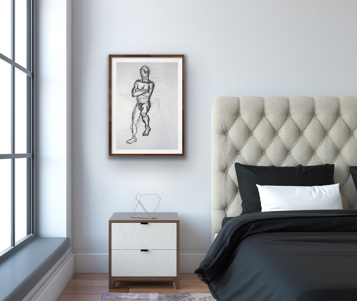 111 - Male on Stool, 2000 – Brent Ray Fraser Art Shop